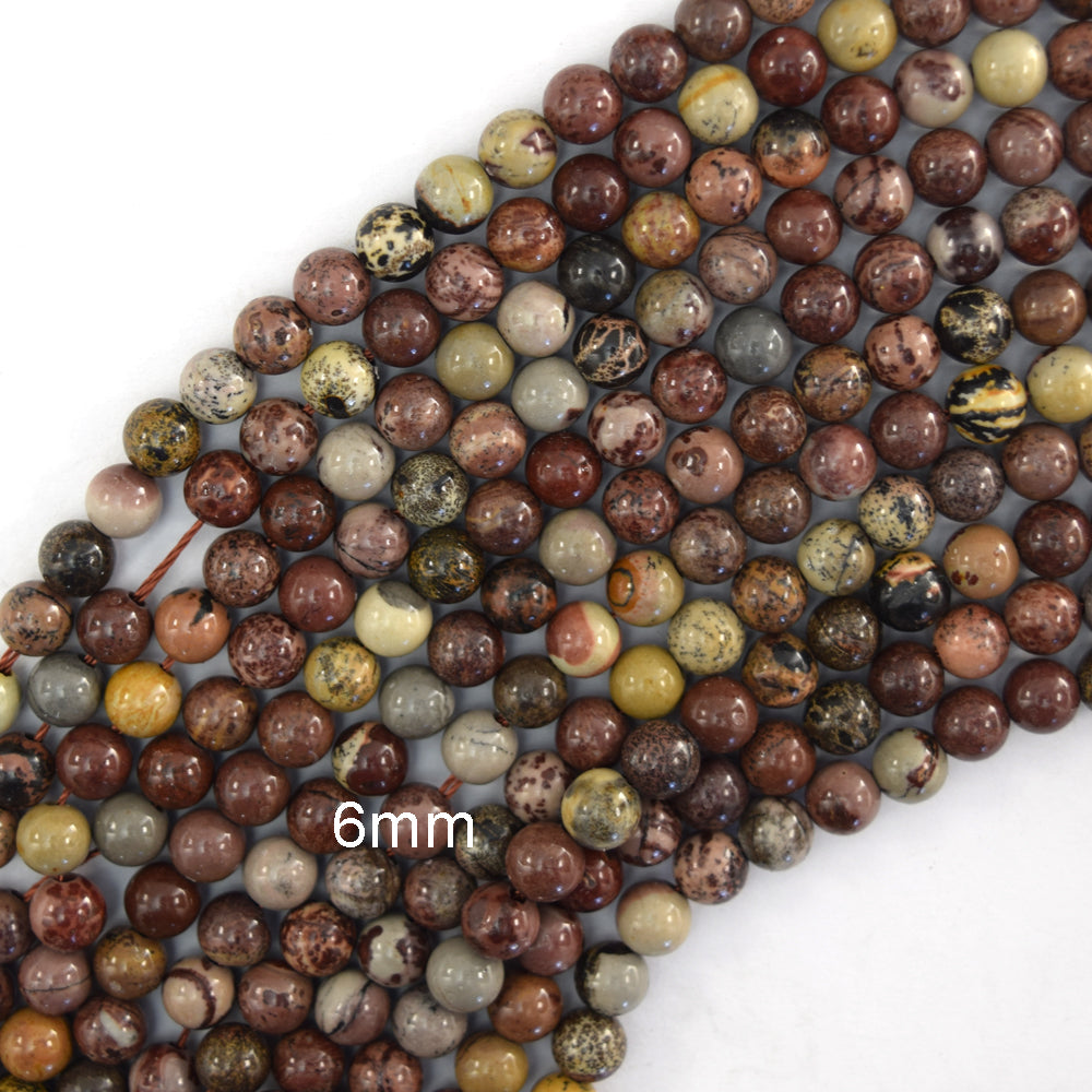 Natural Chohua Jasper Round Beads 15" Artistic Jasper 6mm 8mm 10mm 12mm ...