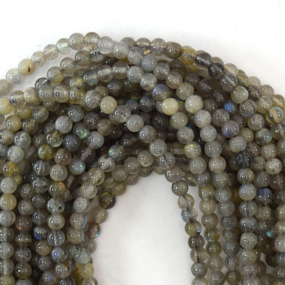 Natural Gray Labradorite Round Beads 15" Strand 4mm 6mm 8mm 10mm S1 ...